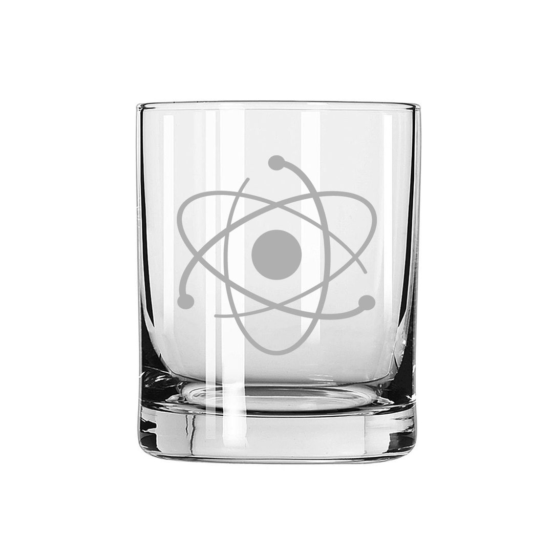 Atomic Atom Science Chemistry Etched Rocks Glass - Etsy