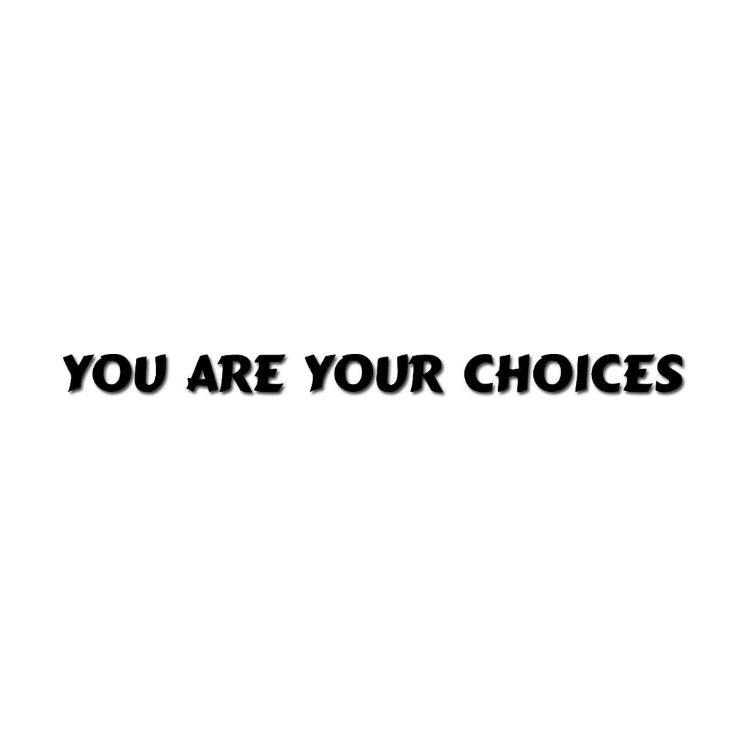 You Are Your Choices - Motivational Text Vinyl Decal (many Colors and ...