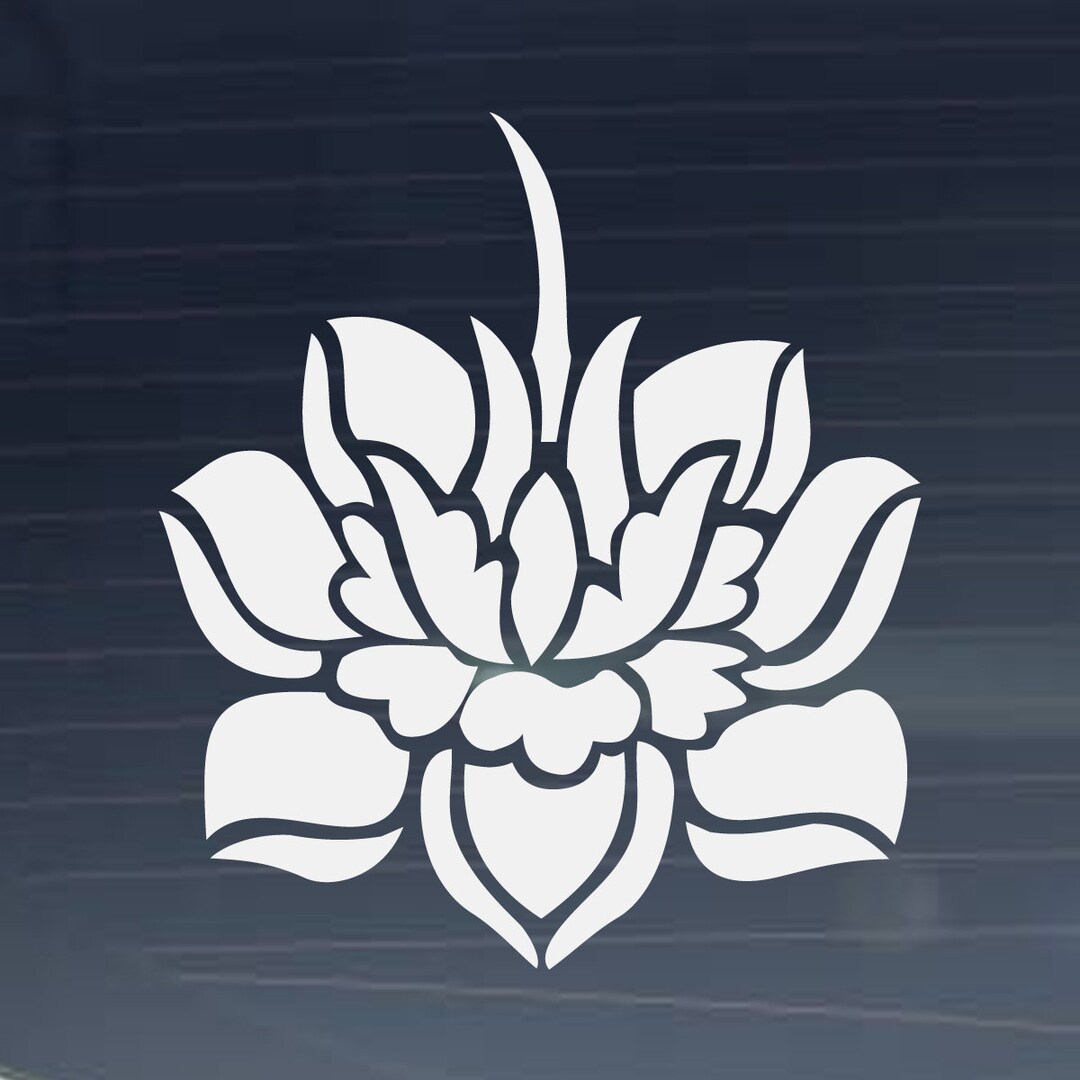 Blooming Lotus Flower Vinyl Decal for Cars, Laptops, Glass, and More ...