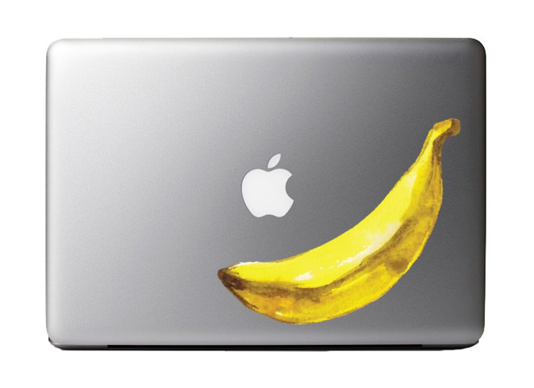 Painted Banana Watercolor - Vinyl Decal for Laptop, Windows, Glass and ...