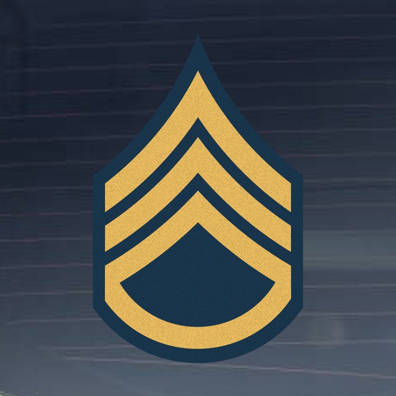 US Army Division - US Army Rank - Staff Sergeant E-6 Reflective ...