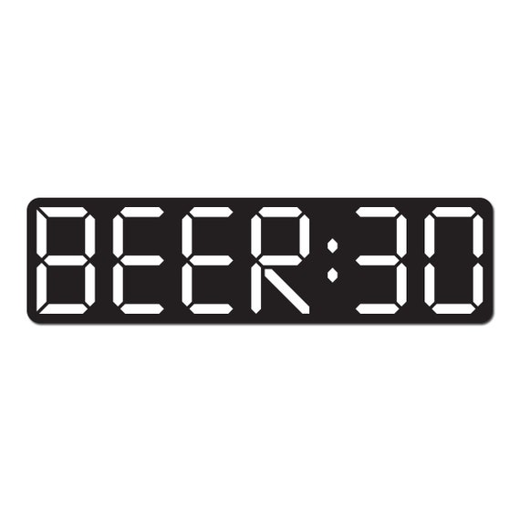 Beer 30 Clock Design Full Color Vinyl Decal for Laptop - Etsy