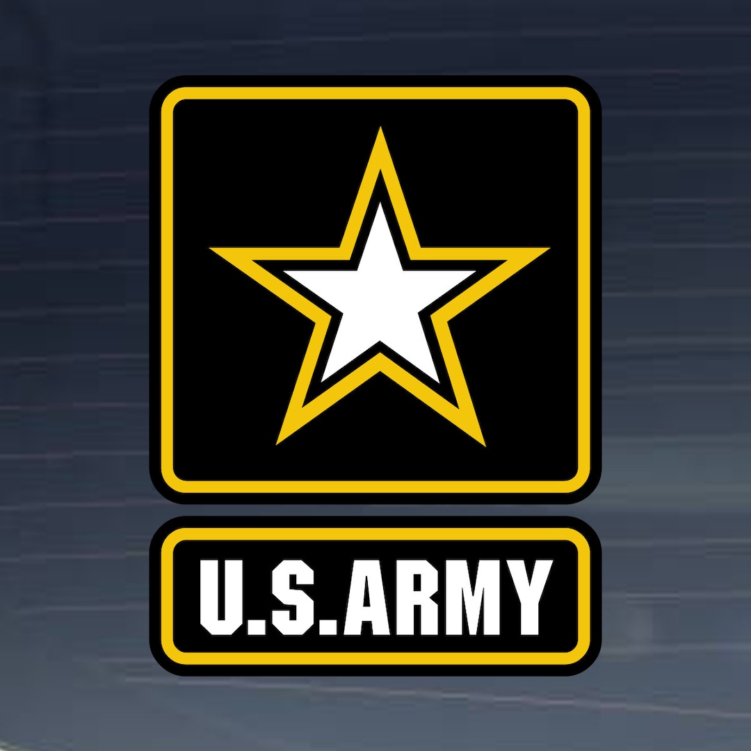 US Army Rank - US Army Logo Full Color Vinyl Decal Indoor Outdoor Vinyl ...