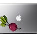 Watercolor Beet Vegan Full Color - Vinyl Decal for Laptop, Windows ...