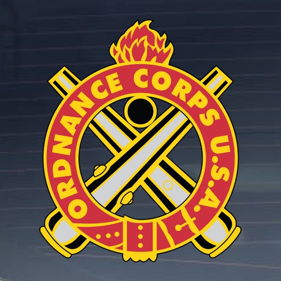 US Army Division Ordnance Corps Insignia Full Color Vinyl | Etsy