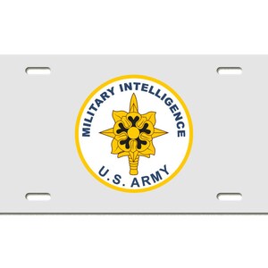 US Army Division - Military Intelligence Plaque - Aluminum License ...