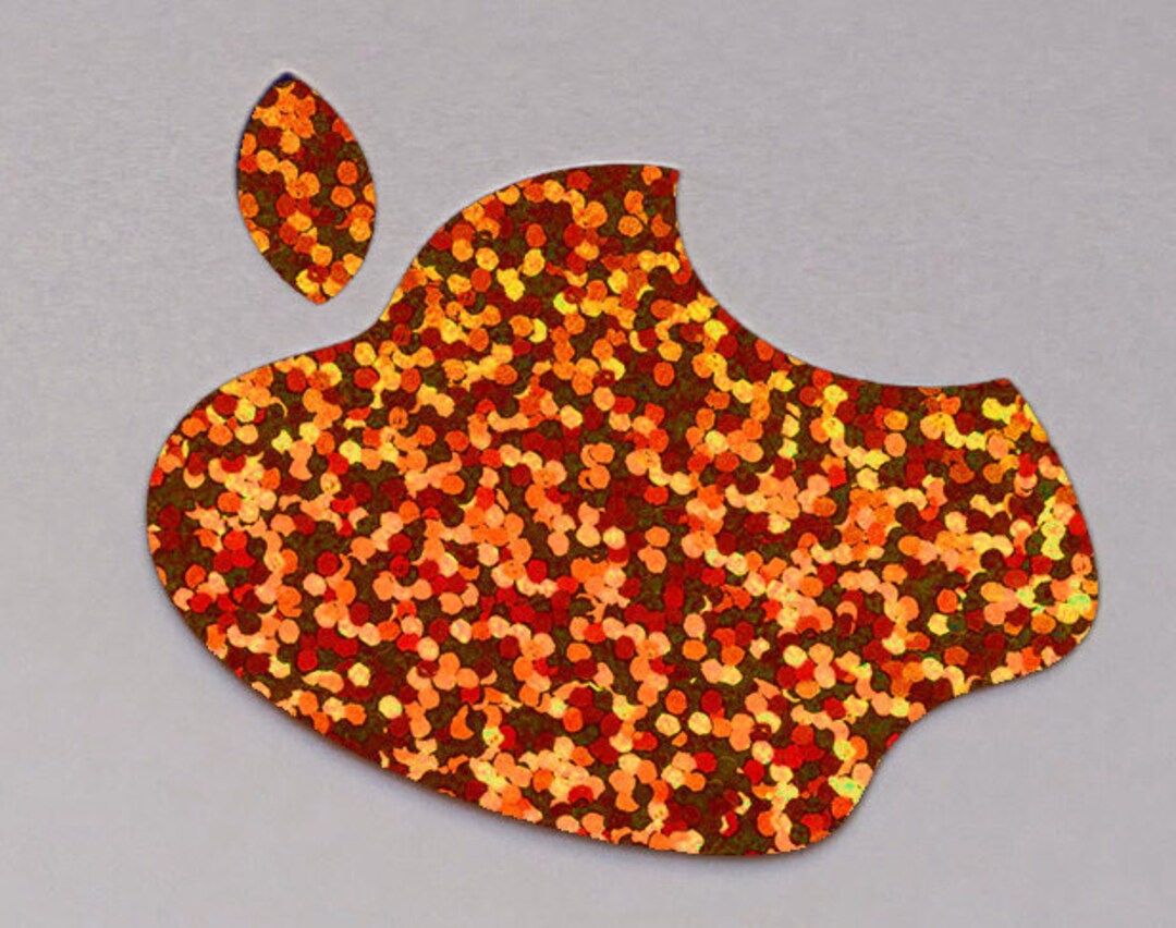 Glitter Orange Color Changer Logo Overlay for MacBook - Etsy