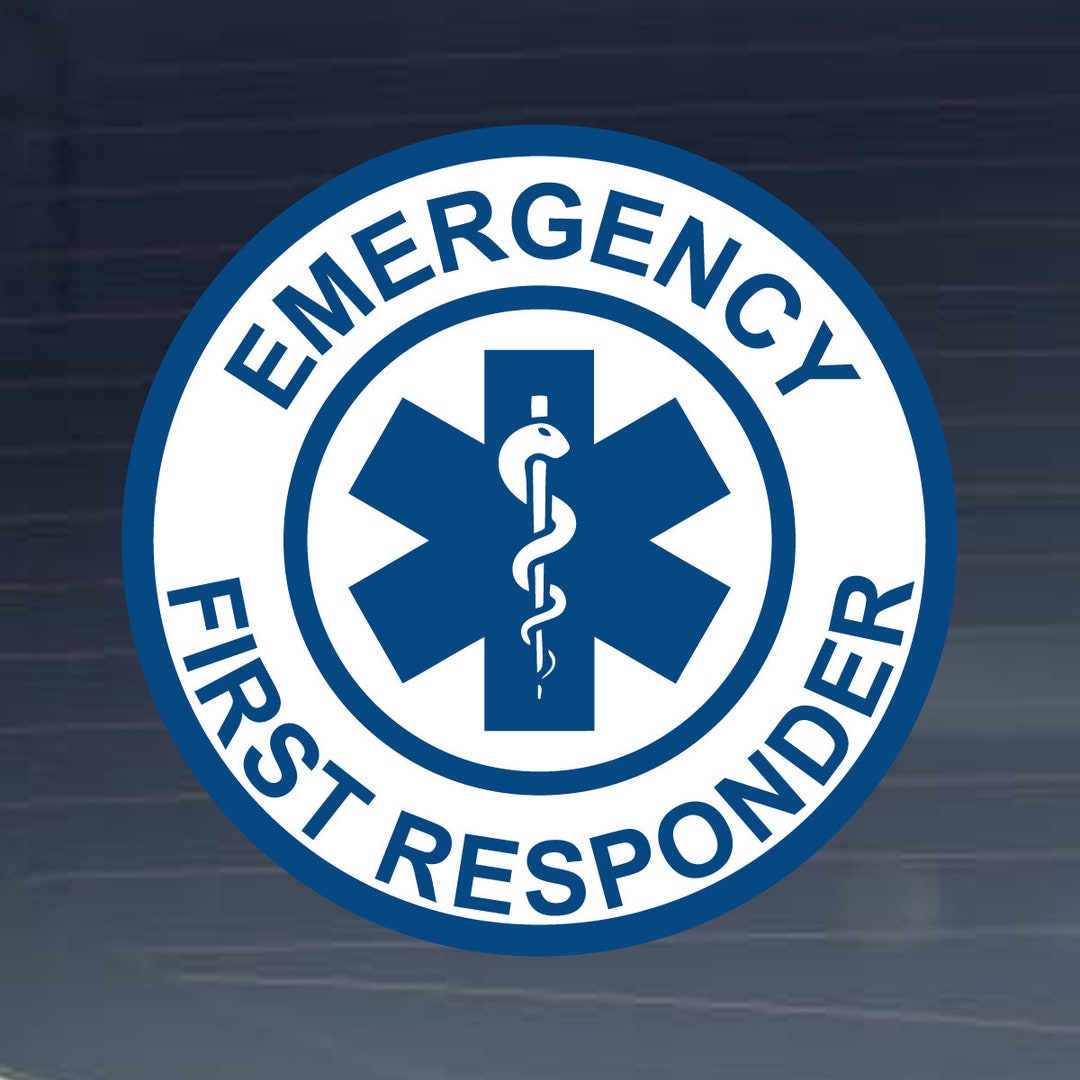 Emergency First Responder Caduceus- Indoor Outdoor Vinyl Decal ...