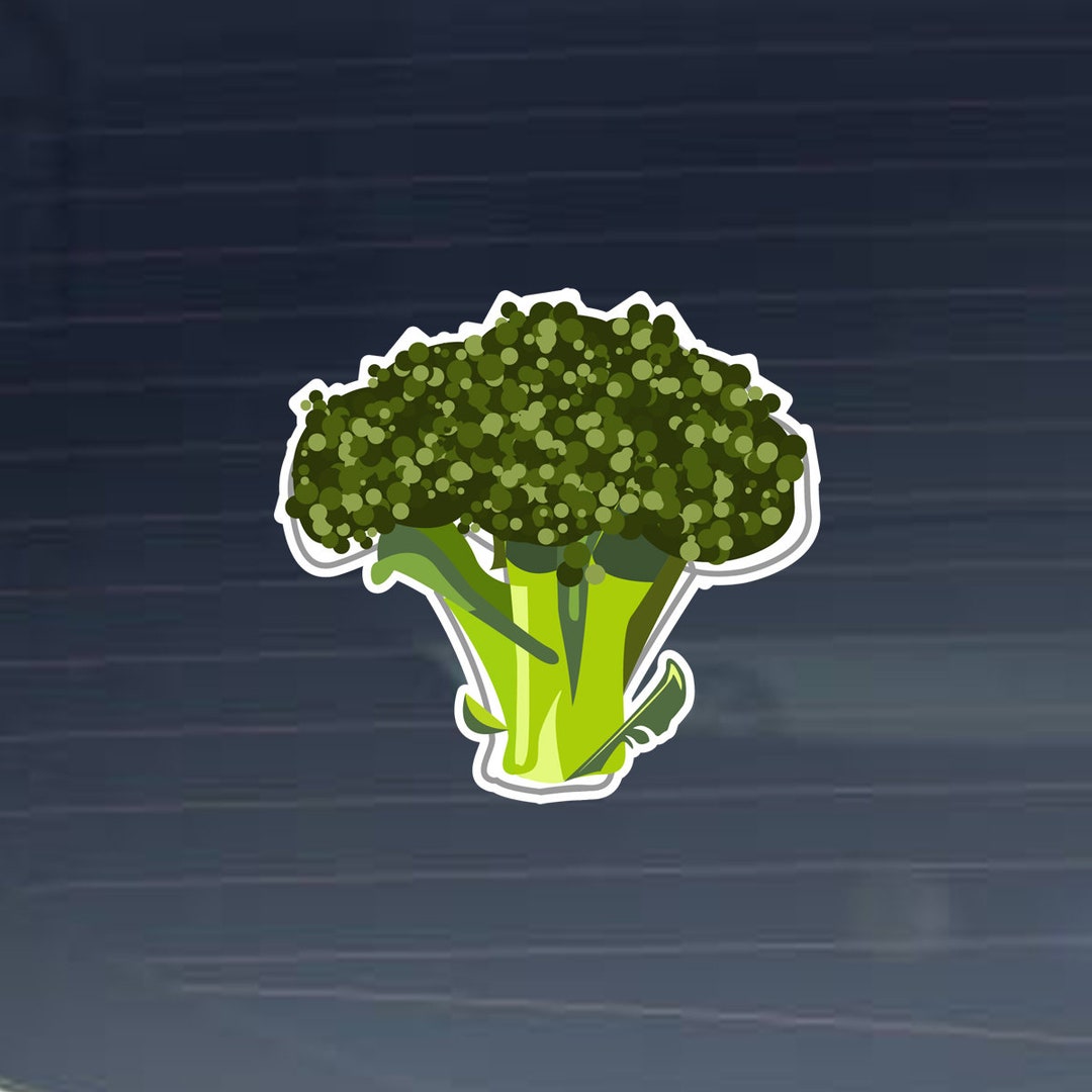 Broccoli Vegetable Full Color - Vinyl Decal for Laptop, Windows, Glass ...