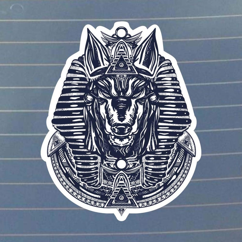 Stylized Egyptian God Anubis Bust Vinyl Decal for Car | Etsy