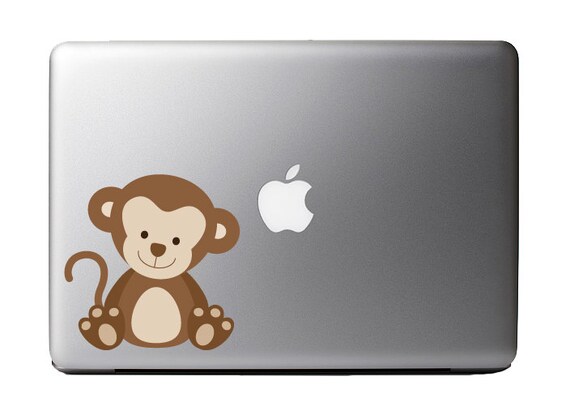Cartoon Baby Monkey Vinyl Decal for Laptop Windows Glass | Etsy