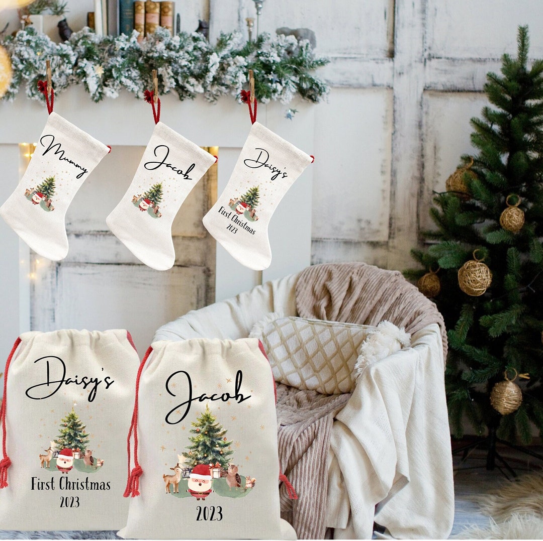Personalised Christmas Stocking, First Christmas Gift, Personalised ...