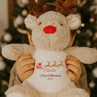 Personalised First Christmas Reindeer Teddy - First Christmas Gift ...