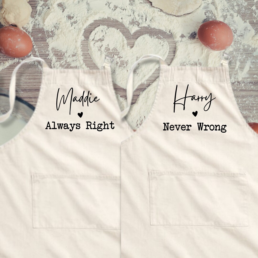 Personalised Apron, Personalised Couples Apron, His and Hers, Gift for ...