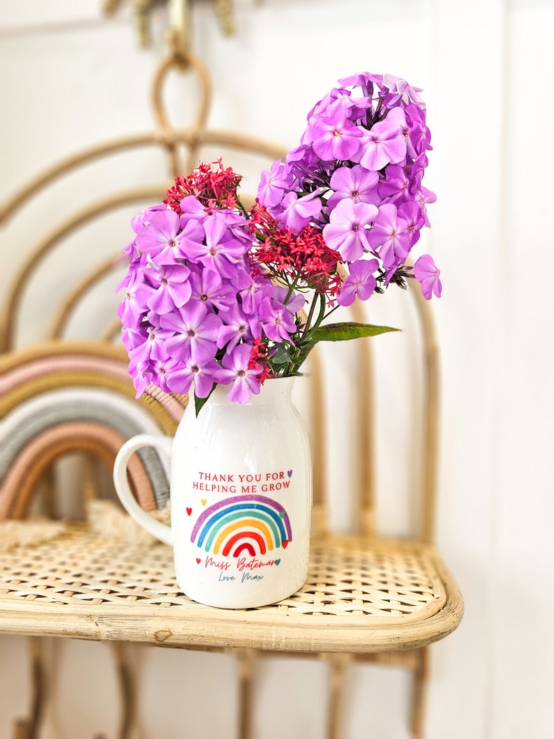 Personalised Teacher Gift, Teacher Appreciation Gift, Teacher Vase ...
