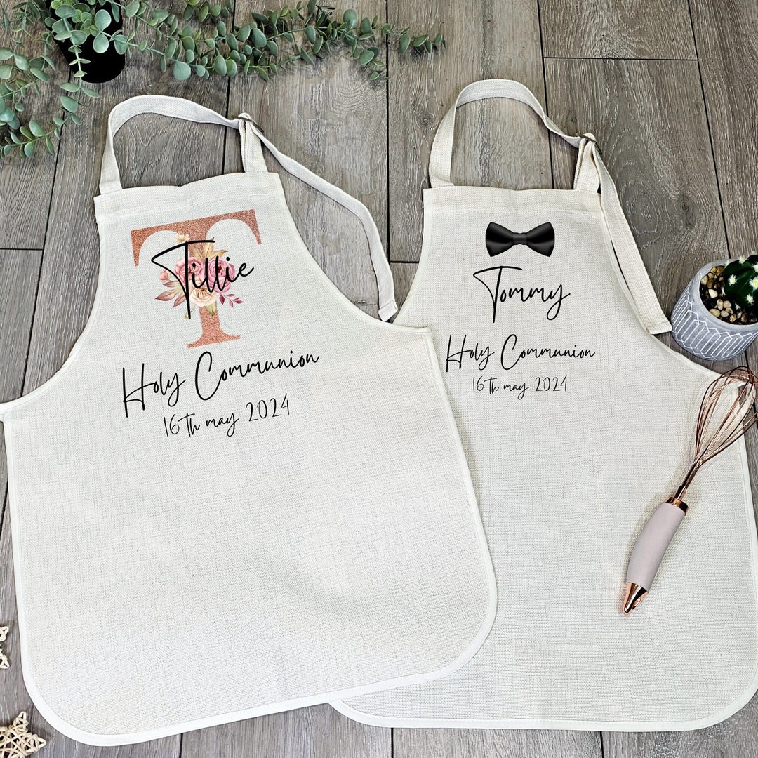 Personalised Apron, Holy Communion Gifts, Gift for Her, Gift for Kids ...