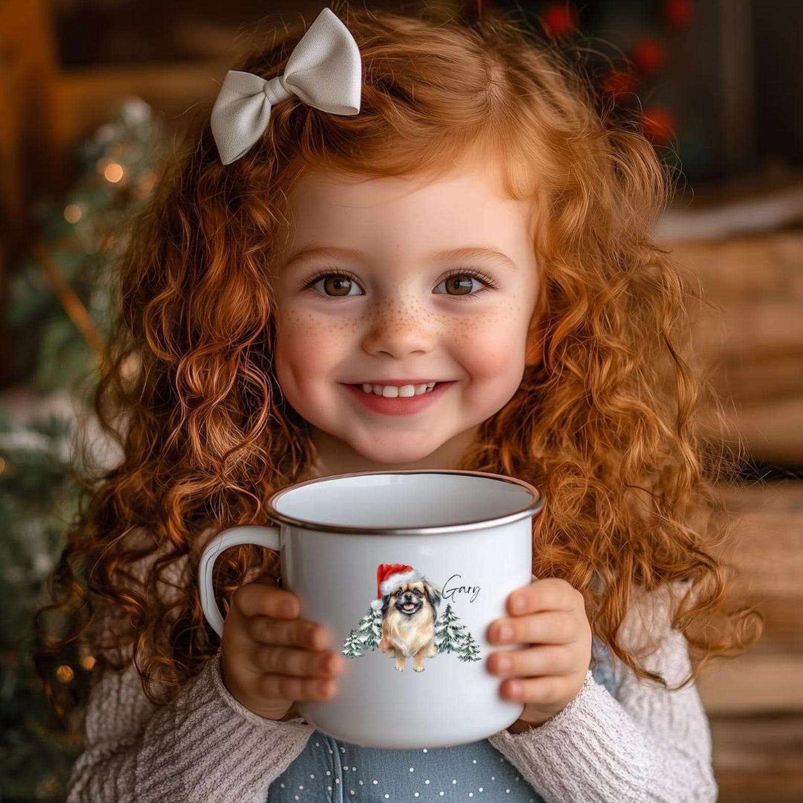 Personalised Dog Photo Mug With Spoon, Custom Dog Portrait Gifts, Dog ...