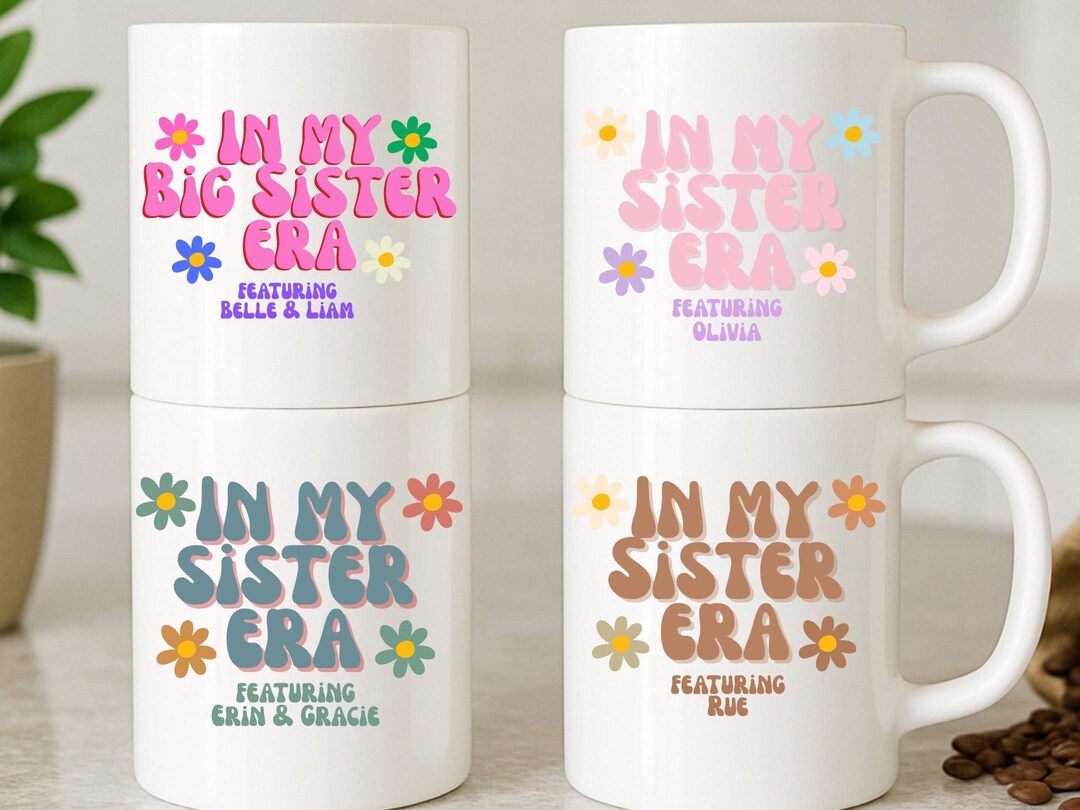 Personalised Big Sister Mug – Christmas Gift for New Big Sister, Custom ...