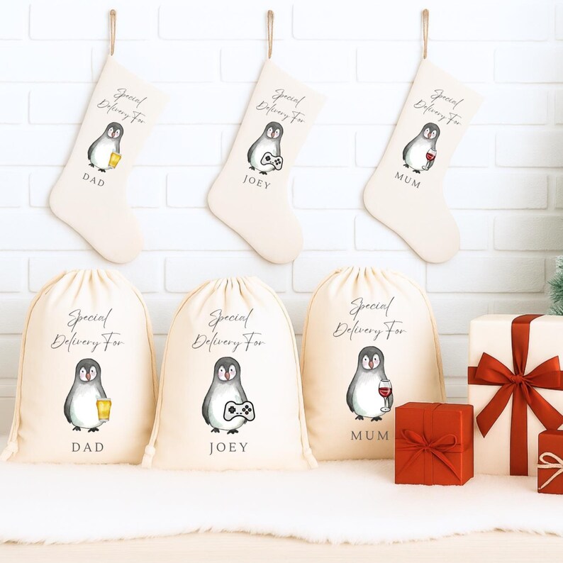Personalised Family Stockings, Christmas Gifts, Christmas Decor ...