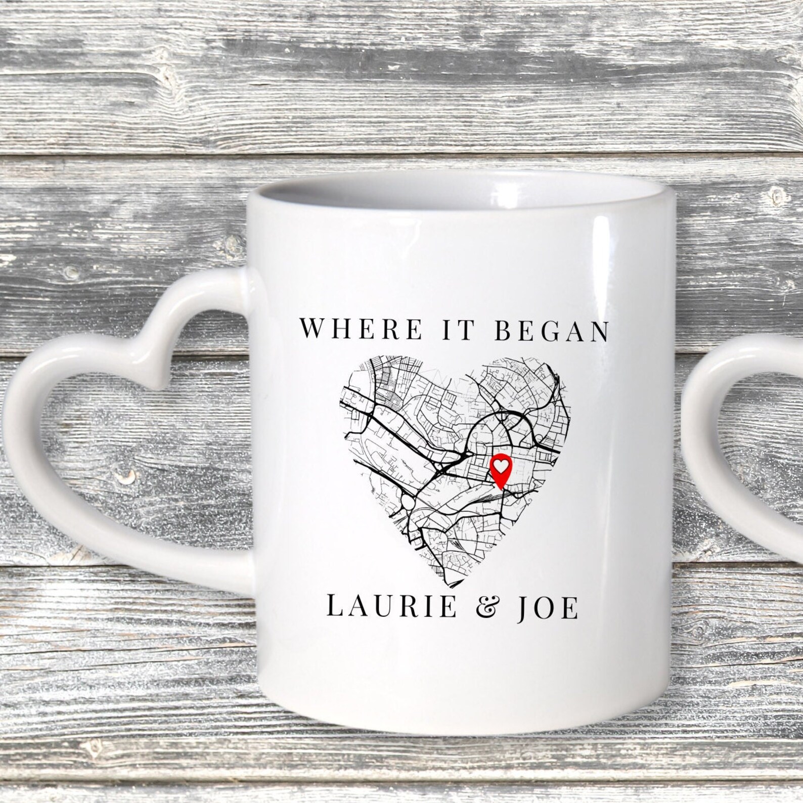 Custom Map, Personalised Mugs, Wedding Gifts, Gifts for Couples, Gift ...