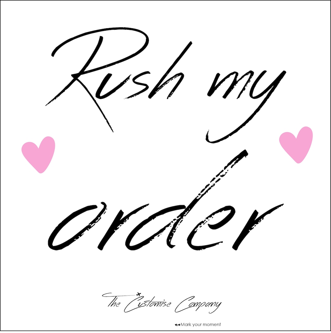 Rush My Order - Etsy UK