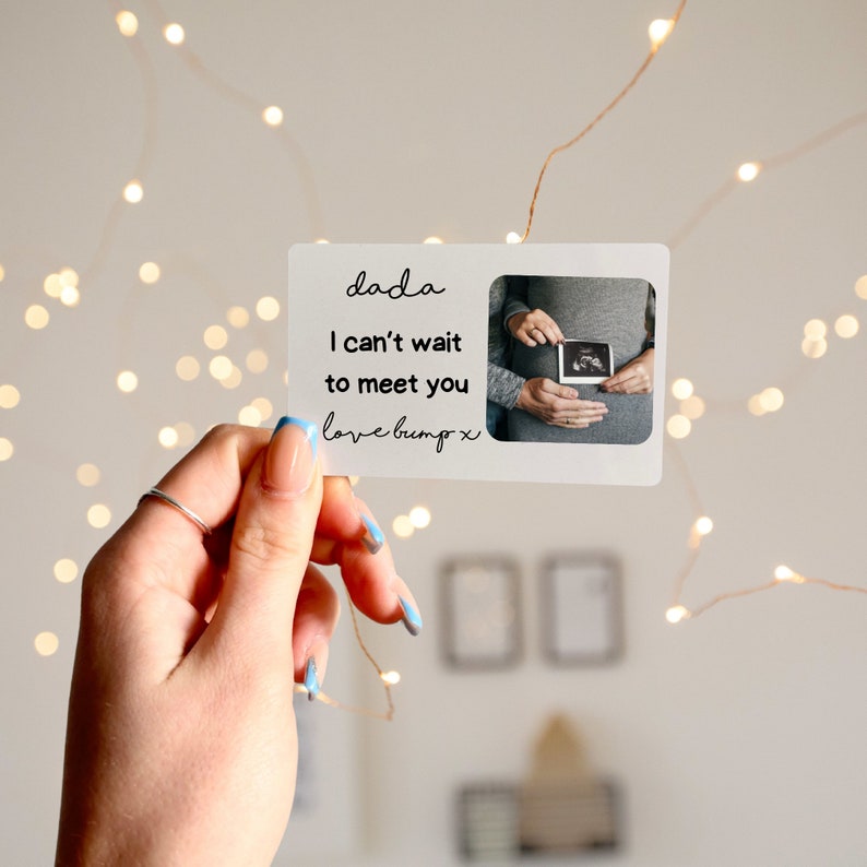 Personalised Baby Scan Wallet Card, Gift for Him, Father to Be Gift ...