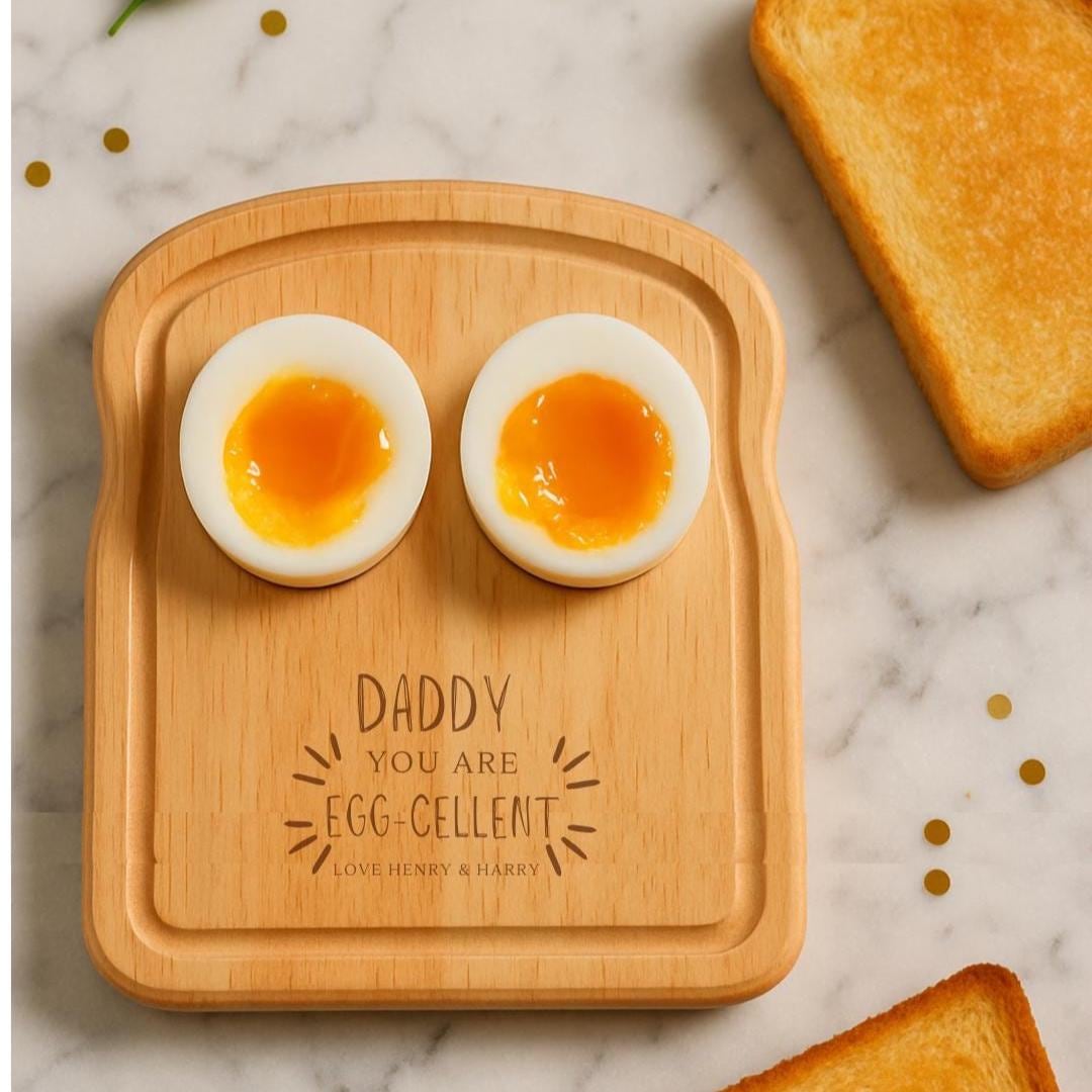 Personalised Fathers Daygift, Custom Dippy Egg Plate for Dad, Custom ...