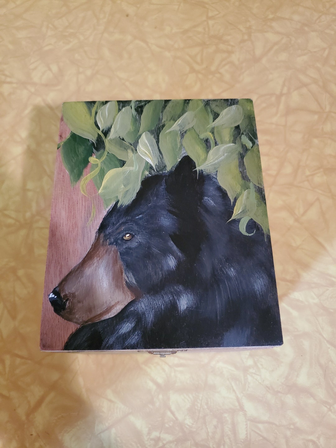 Hand Painted Bear Gift Box Bear Jewelry Box Keepsake Box - Etsy
