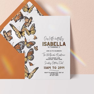 Editable Monarch Butterfly Party Invitation Monarch Butterfly - Etsy