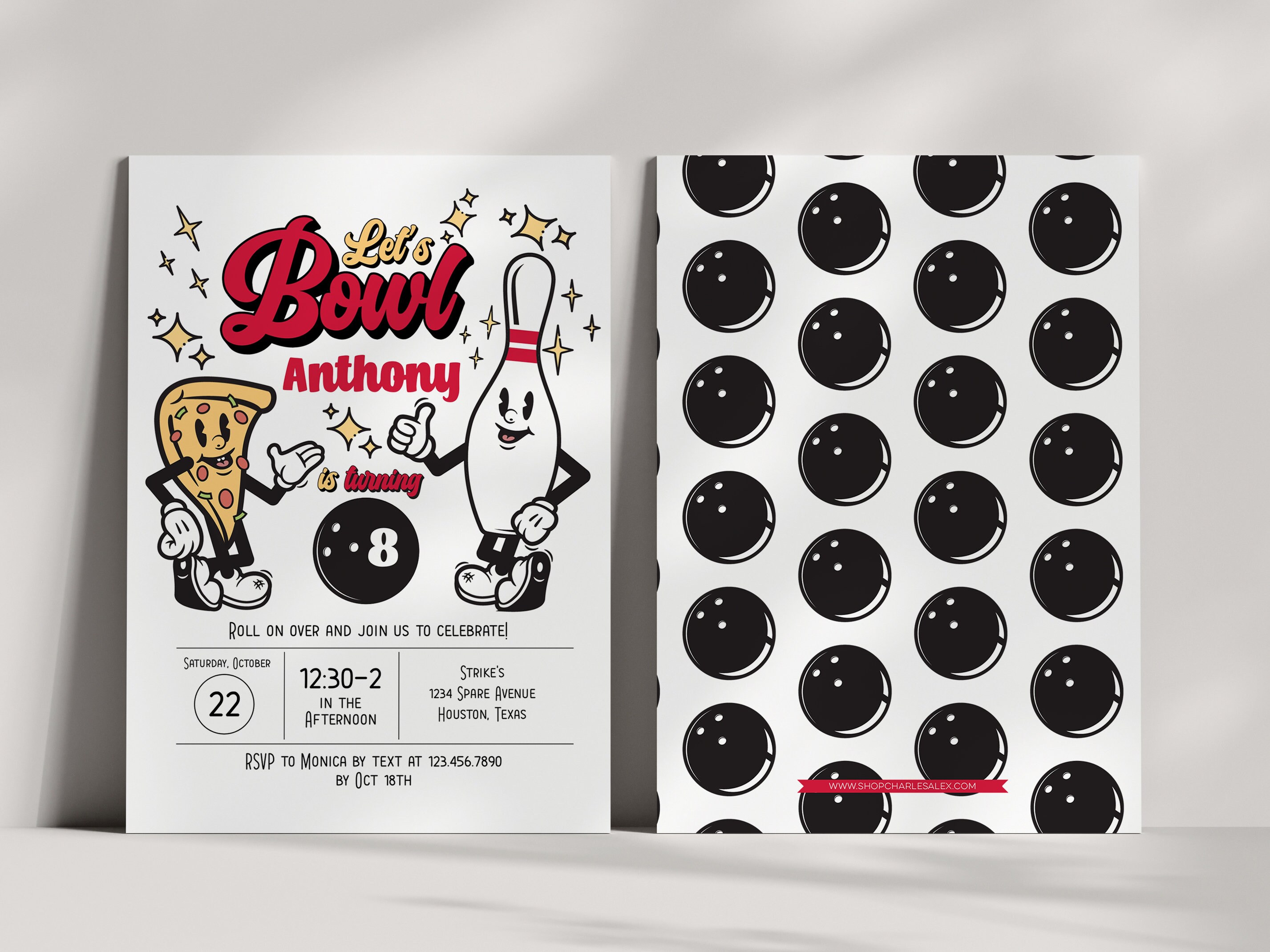 Editable Bowling Party Favor Tag Bowling Birthday Tag - Etsy