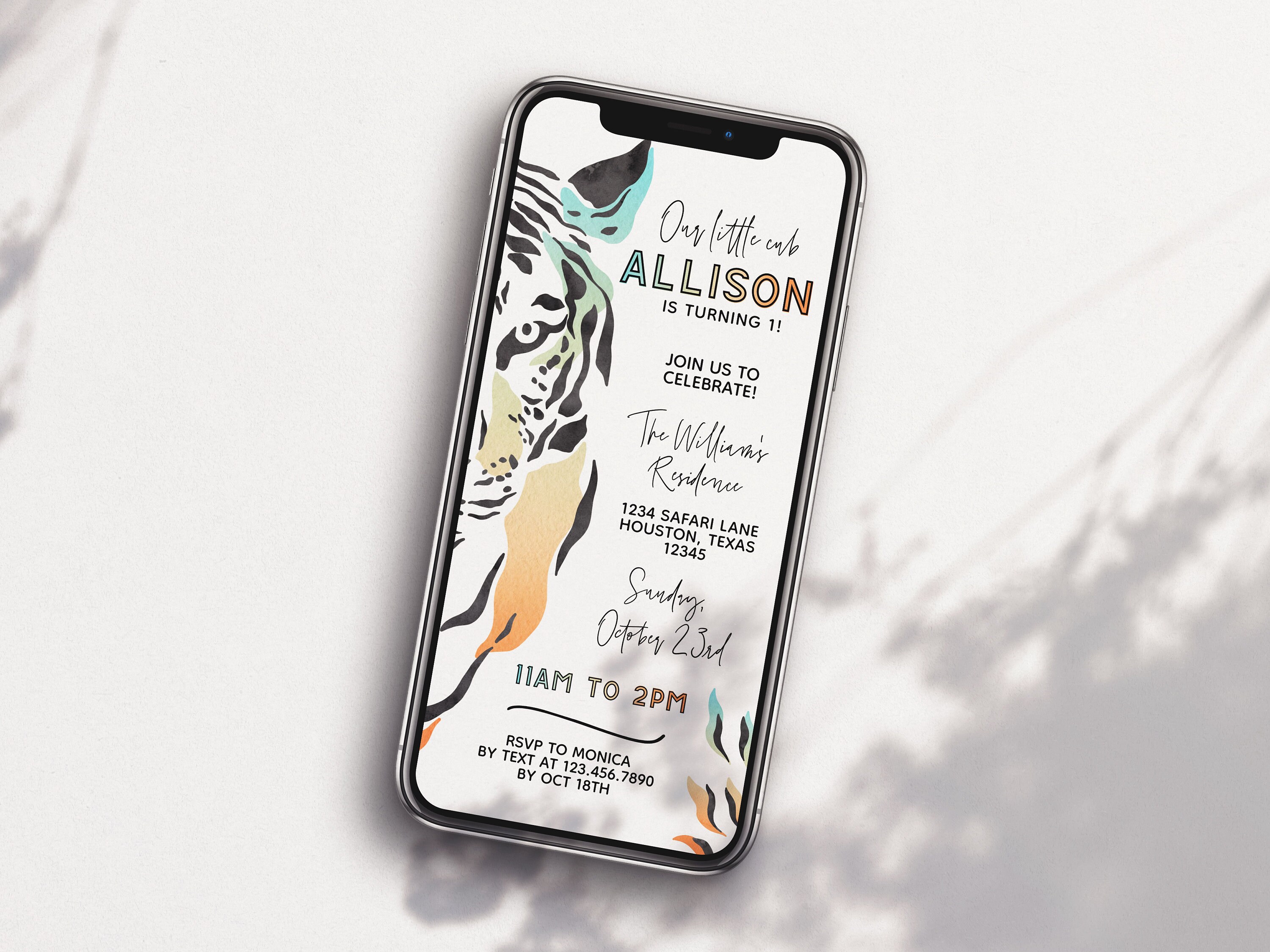 Editable Tiger Party Favor Tag Tiger Birthday Tag Tiger - Etsy