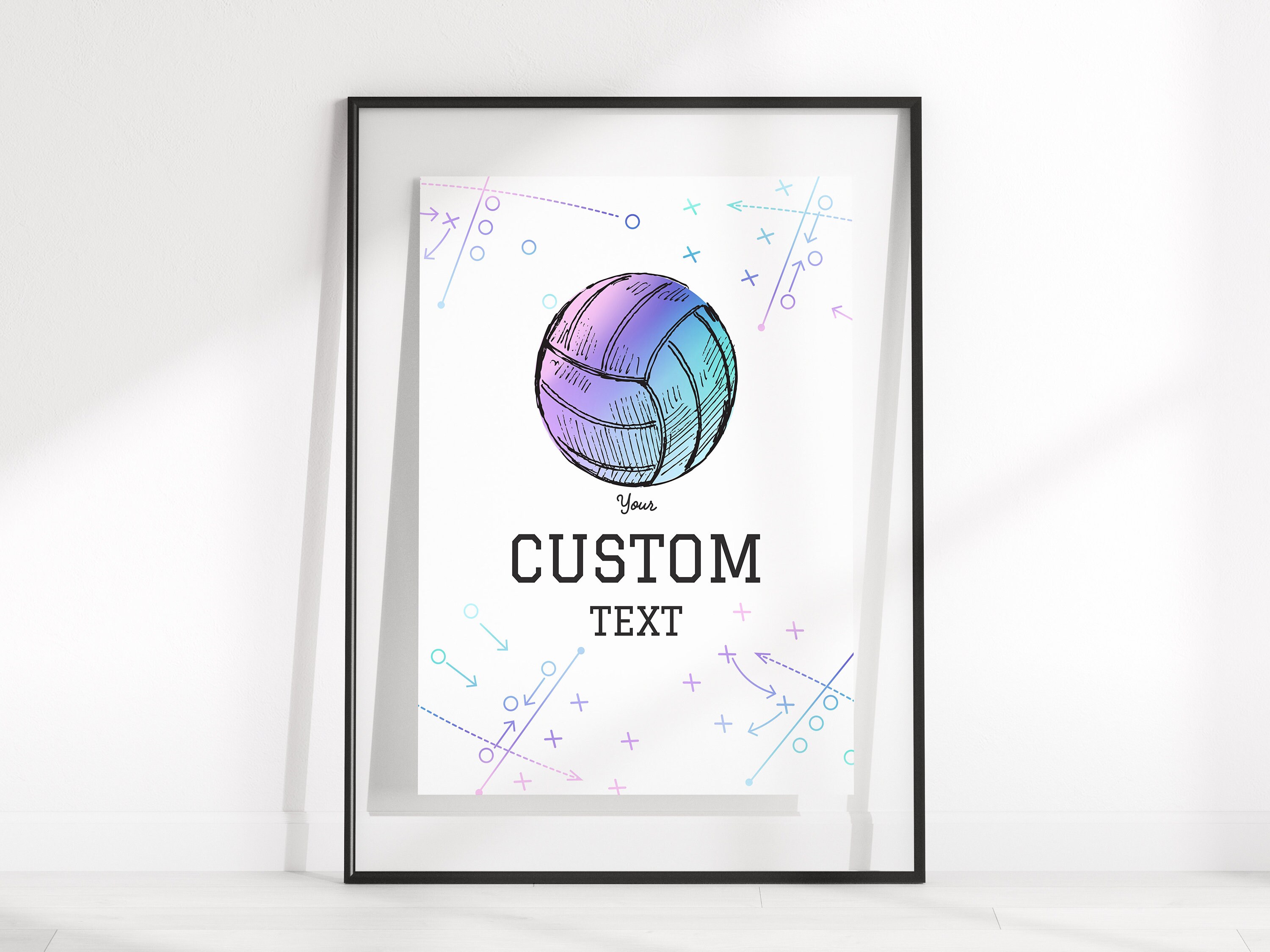 Editable Volleyball Sign Custom Text Volleyball Birthday - Etsy