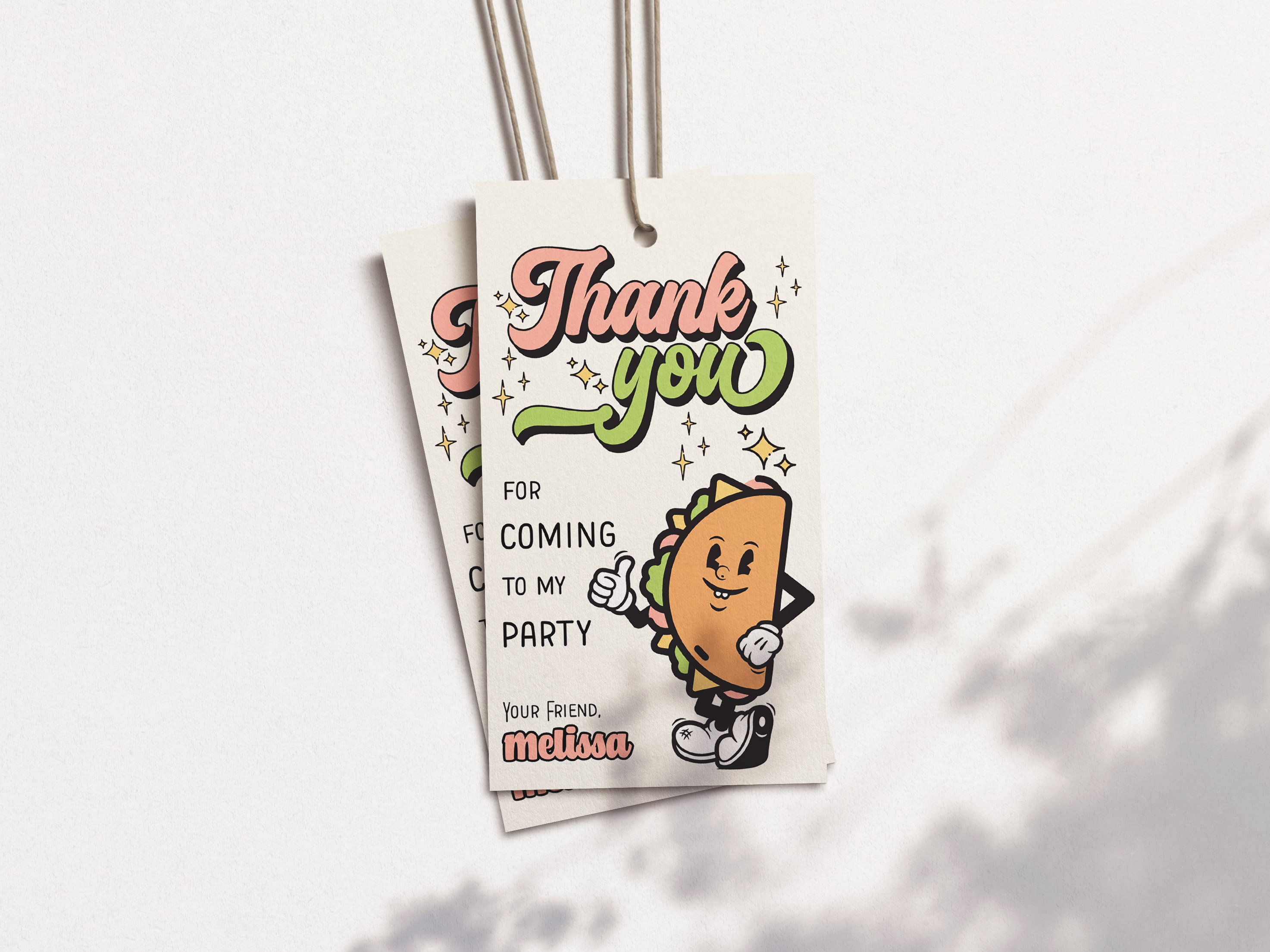 Editable Taco Party Favor Tag, Taco Birthday Tag, Taco Twosday Birthday ...