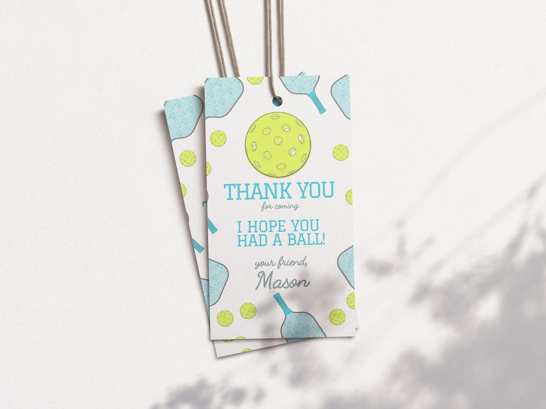 Editable Pickleball Favor Tag Pickleball Birthday Favor Tag - Etsy