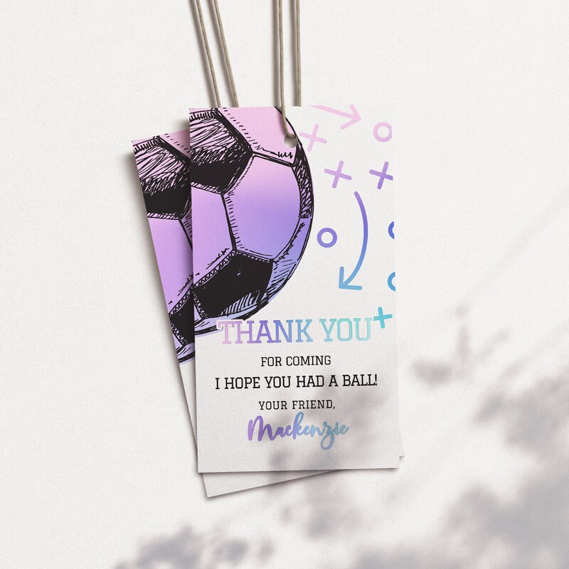 Soccer Thank You Tag - Etsy