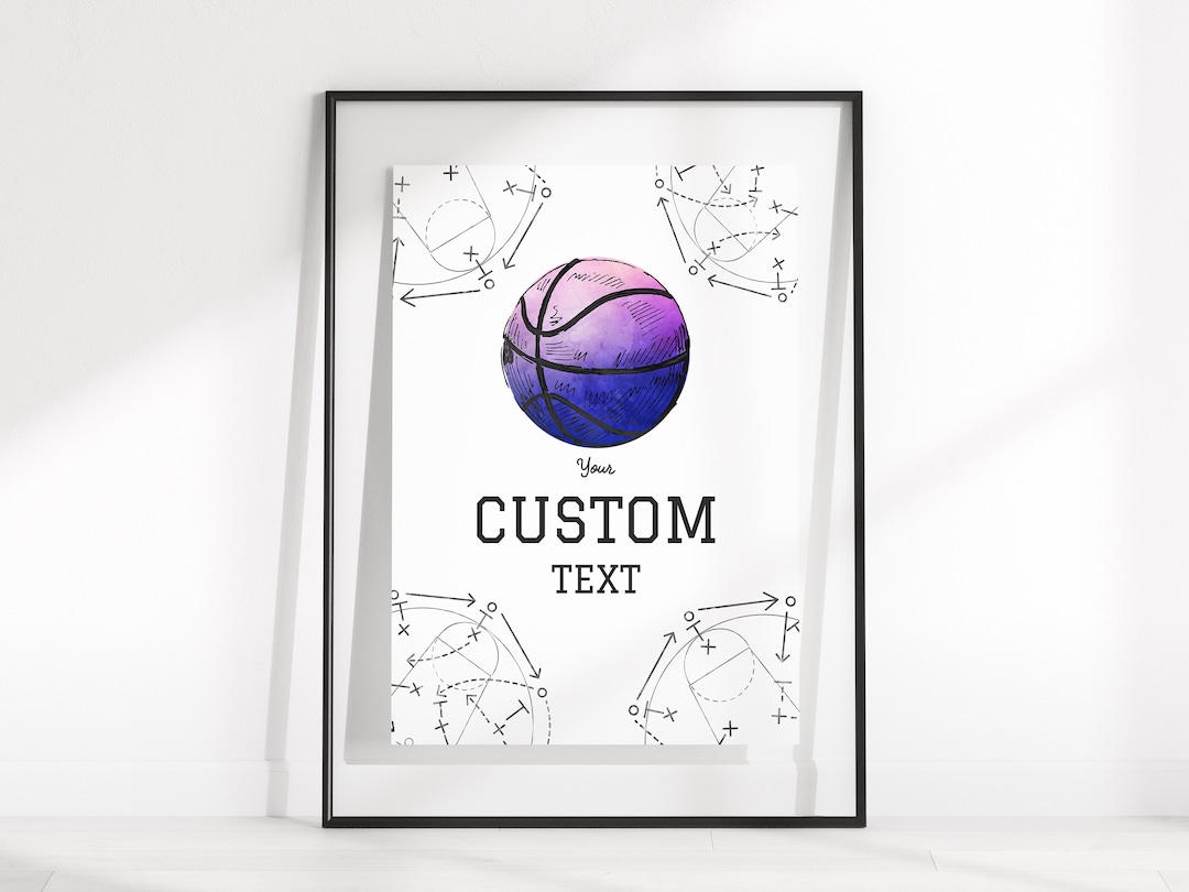 Editable Basketball Sign Custom Text, Basketball Birthday Sign ...