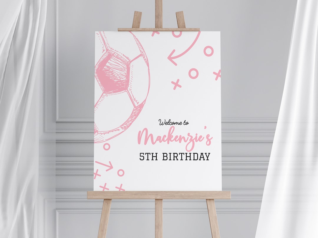 Editable Soccer Welcome Sign, Soccer Birthday Sign, Soccer Birthday ...