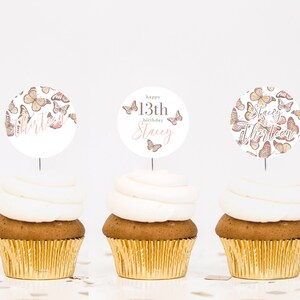 Editable Colorful Butterfly Birthday Welcome Sign, Butterfly Birthday ...