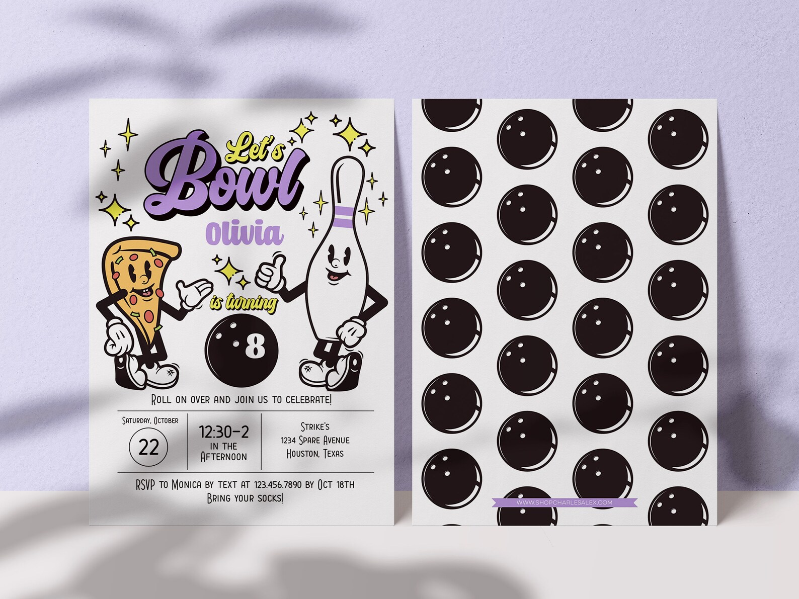 Editable Bowling Birthday Welcome Sign Editable Bowling Girl - Etsy