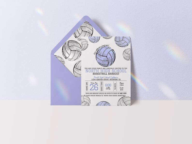 Editable Volleyball Banquet Invitation Volleyball Banquet - Etsy