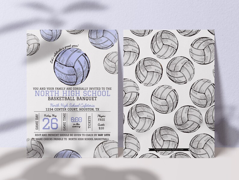 Editable Volleyball Banquet Invitation Volleyball Banquet - Etsy