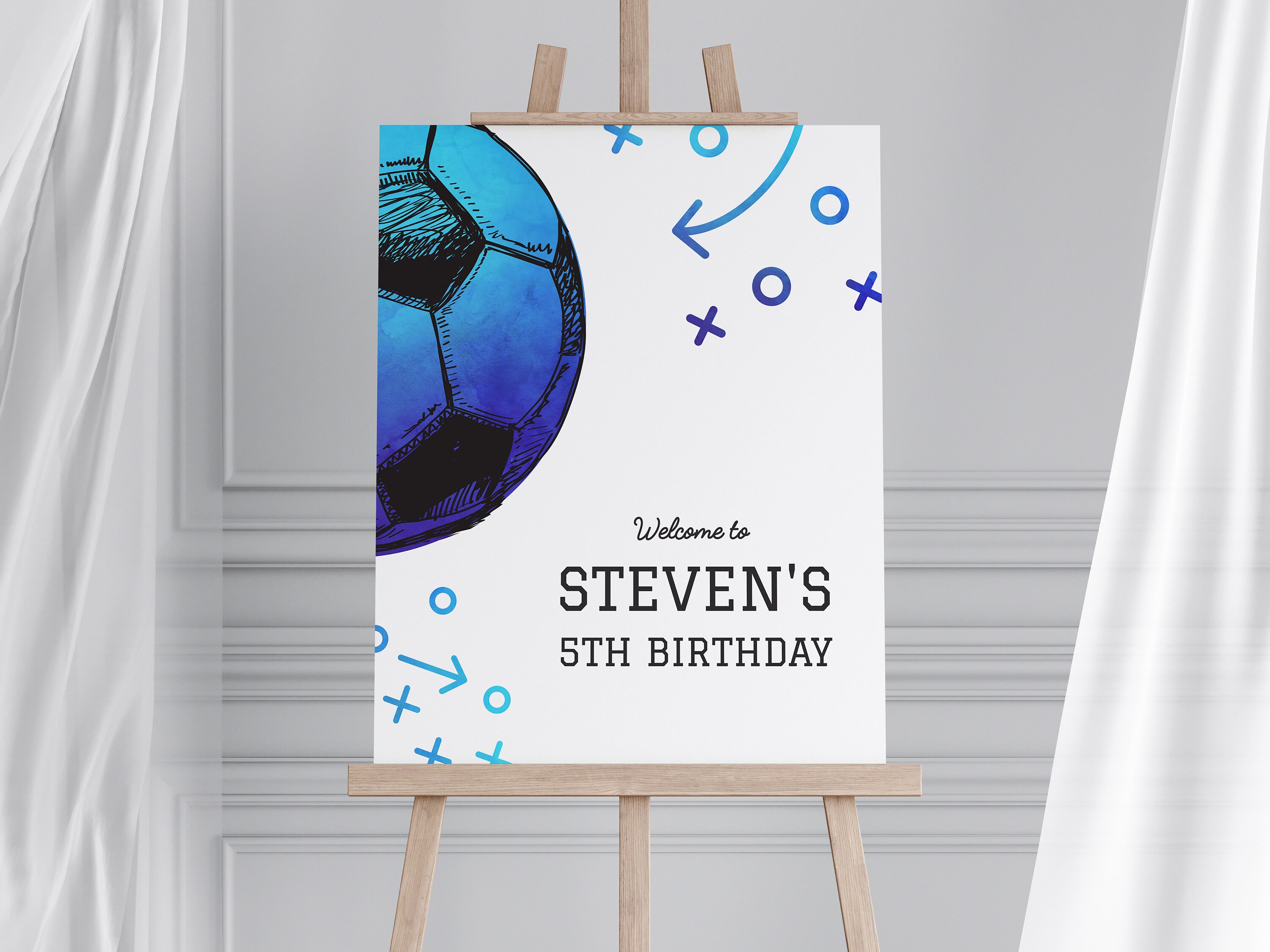 Editable Soccer Welcome Sign Soccer Birthday Sign Soccer - Etsy