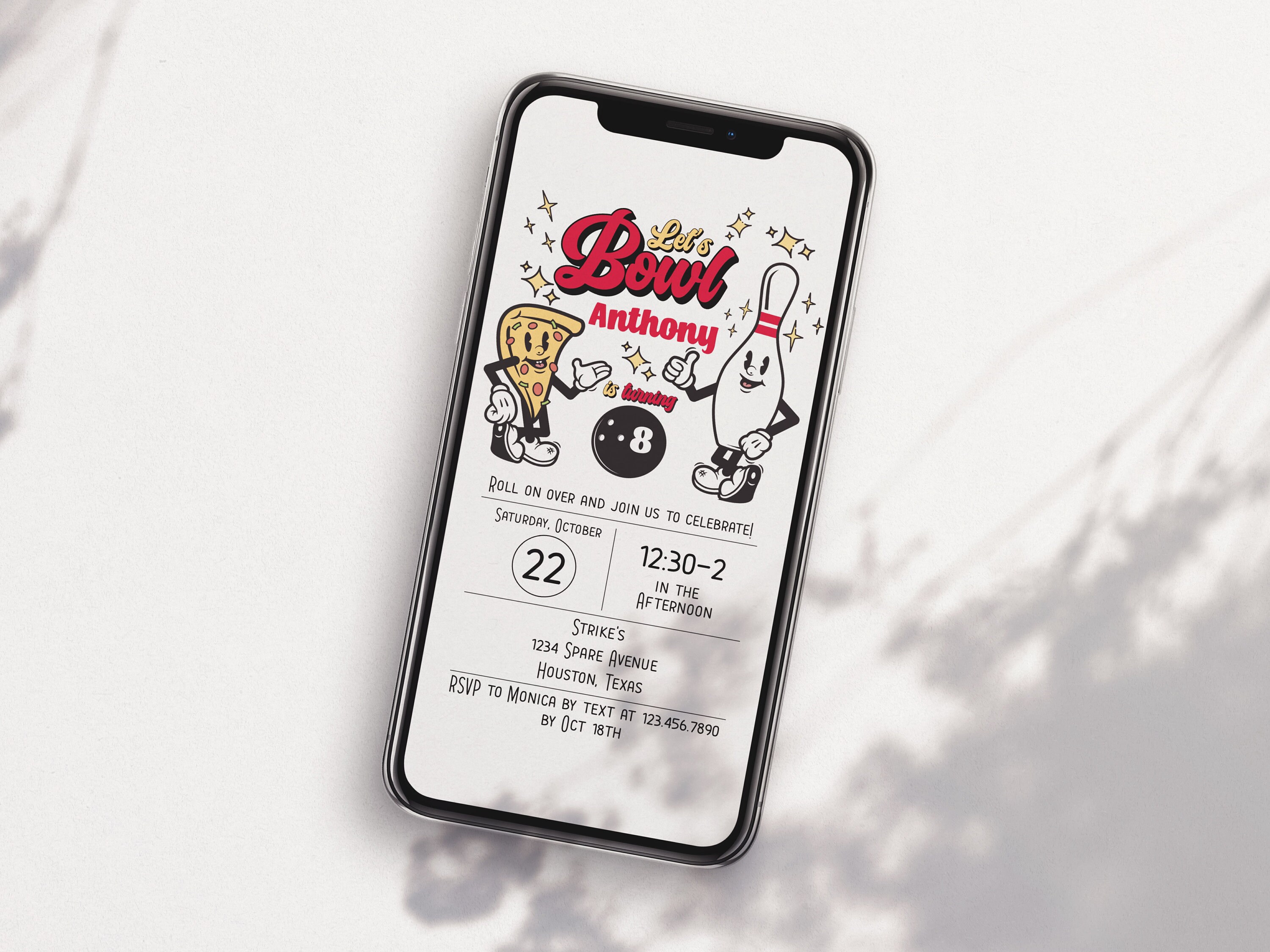 Editable Bowling Party Favor Tag Bowling Birthday Tag - Etsy