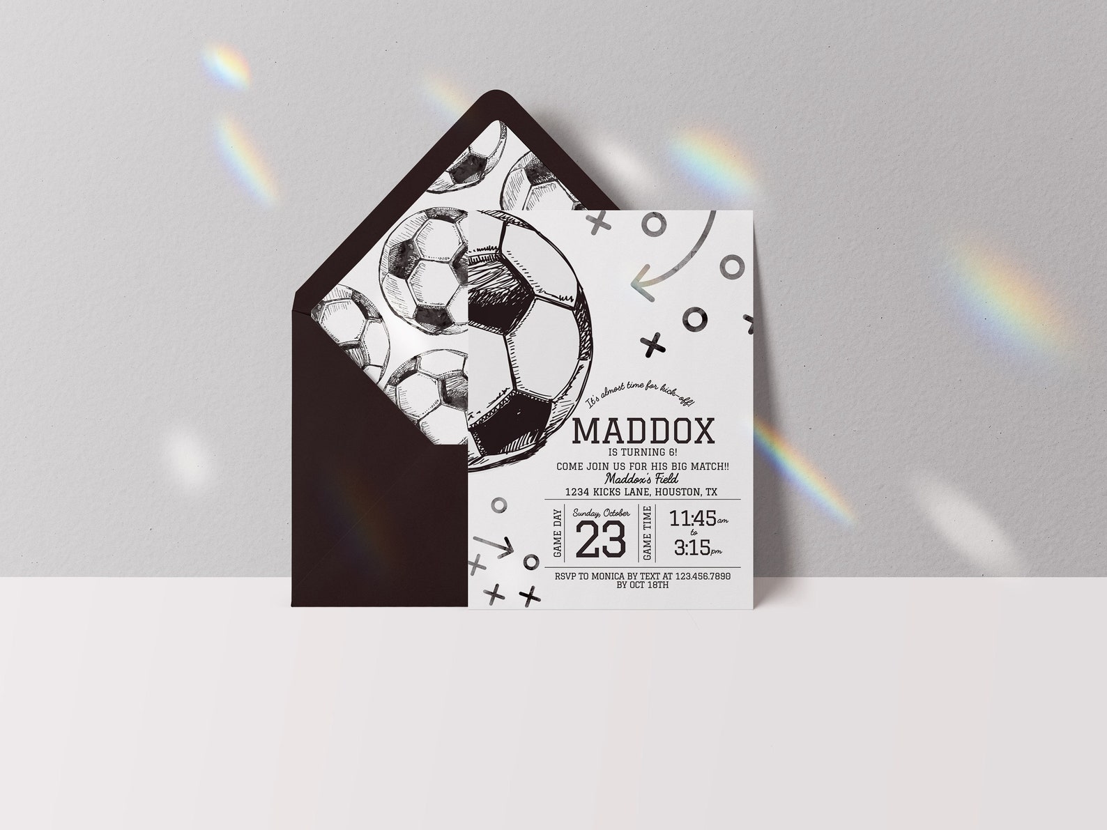 Editable Soccer Invitation Soccer Birthday Invitation Soccer - Etsy
