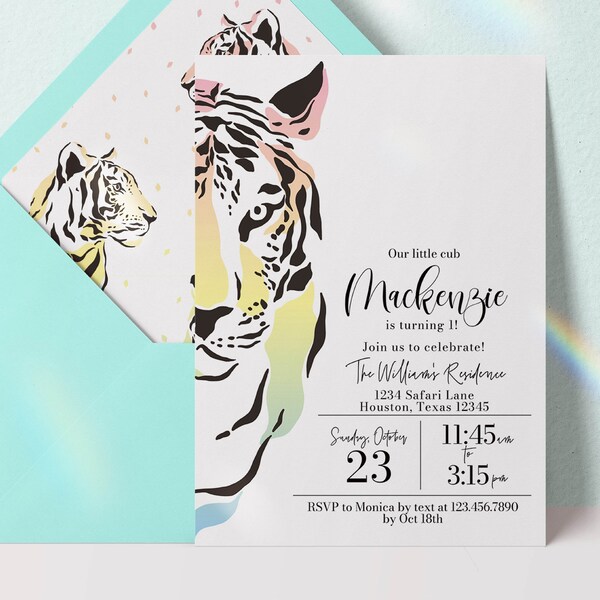 Tiger Party Invitation - Etsy