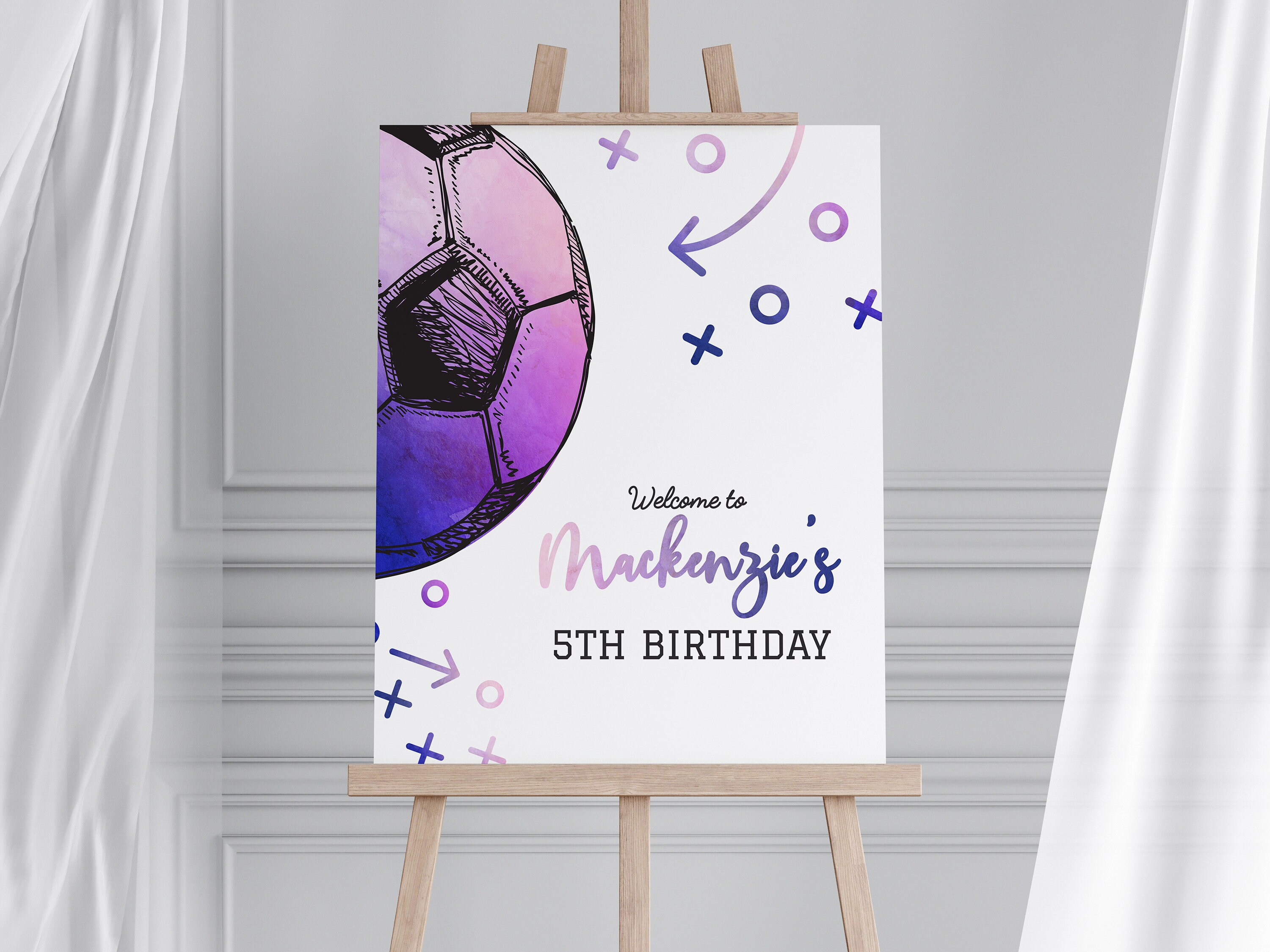 Editable Soccer Welcome Sign, Soccer Birthday Sign, Soccer Birthday ...