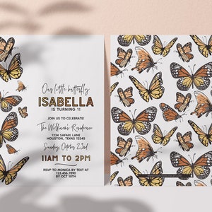 Editable Monarch Butterfly Party Invitation Monarch Butterfly - Etsy