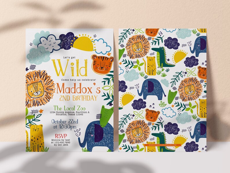 Editable Safari Animals Birthday Welcome Sign Safari Theme - Etsy