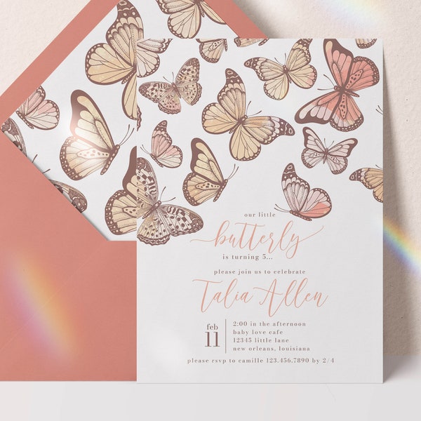 Butterfly Invitation - Etsy