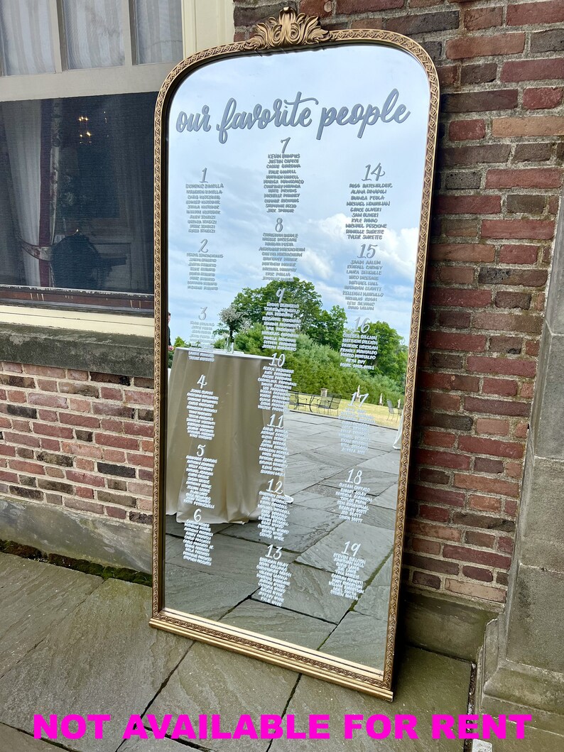 For Rent Seating Charts Calligraphy for Your New England - Etsy